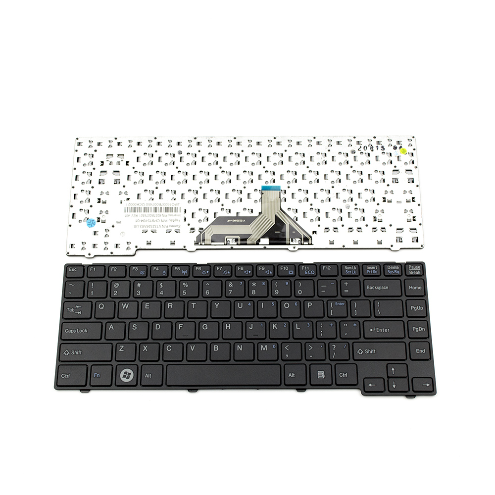Πληκτρολόγιο keyboard για Fujitsu Lifebook UH572 Black Frame Black US ...