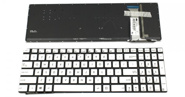 Πληκτρολόγιο keyboard για ASUS G551JW G771 N551 SILVER WITHOUT FRAME US ...