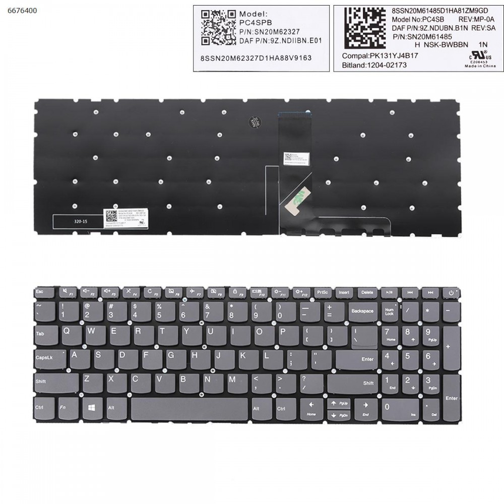Πληκτρολόγιο Keyboard Lenovo IDEAPAD 320-15IKB 320-15 S145-15IIL